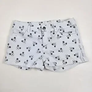 Zara | Bottoms | Zara X Disney Girls 112y Light Grey Mickey Mouse Denim ...